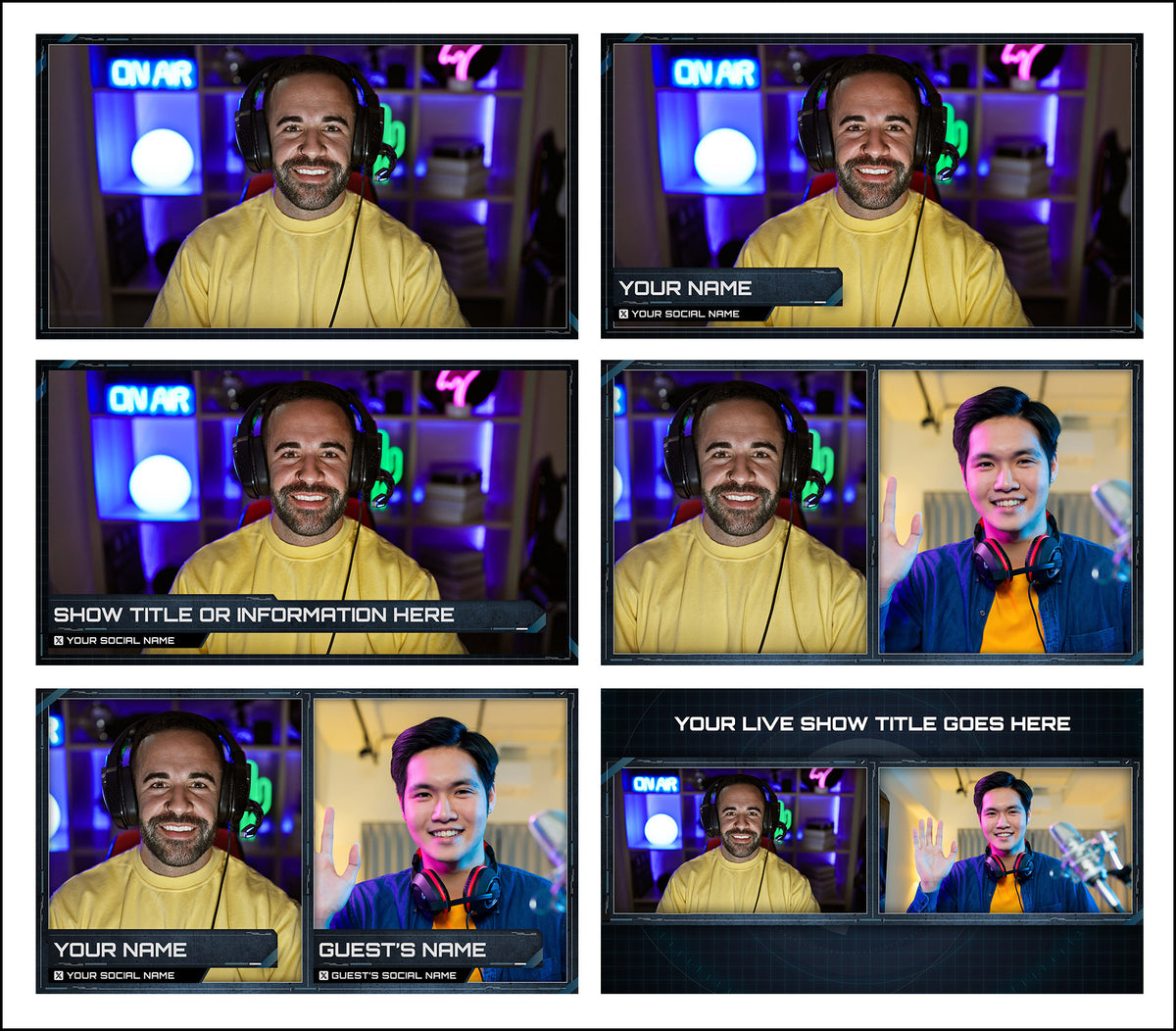The Outer Rim Sci-Fi Overlay Template for StreamYard, OBS, and more ...