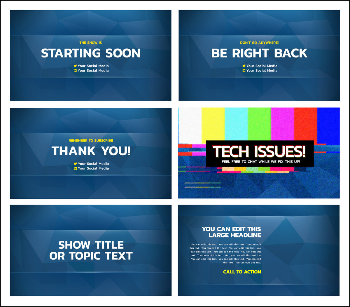 StreamYard overlay and background template - Geometric – Streamer Templates