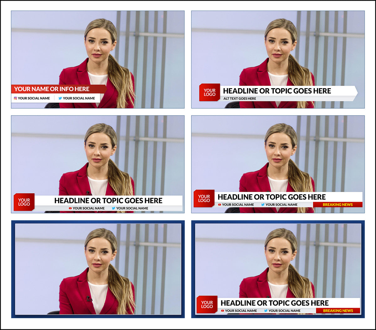 The Reporter - News theme overlay and backgrounds for StreamYard ...